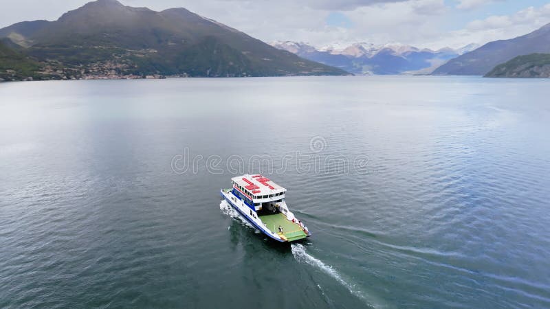 Ship Navigating on Lake Como, Italy on a Stock Footage - Video of ...