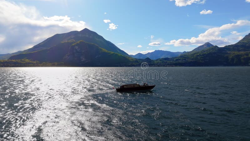Ship Navigating on Lake Como, Italy on a Stock Video - Video of famous ...