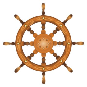 Ship navy wheel isolated stock vector. Illustration of navy - 24491589