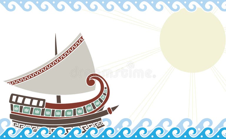 Ship in ocean stock vector. Illustration of hero, culture - 23538506