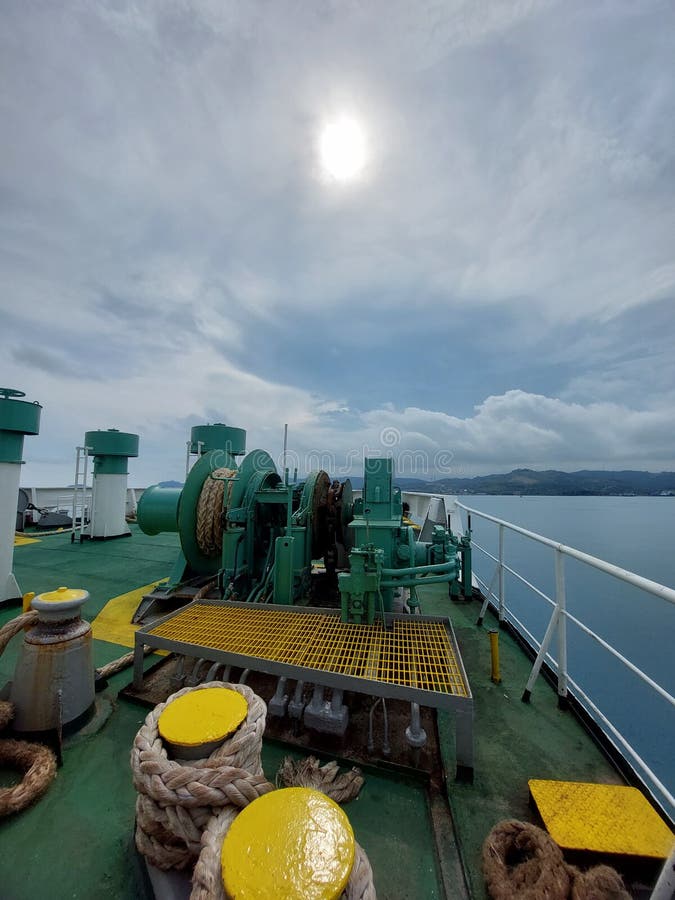 Ship in Ocean Bakauheni Merak Stock Photo - Image of reflection ...