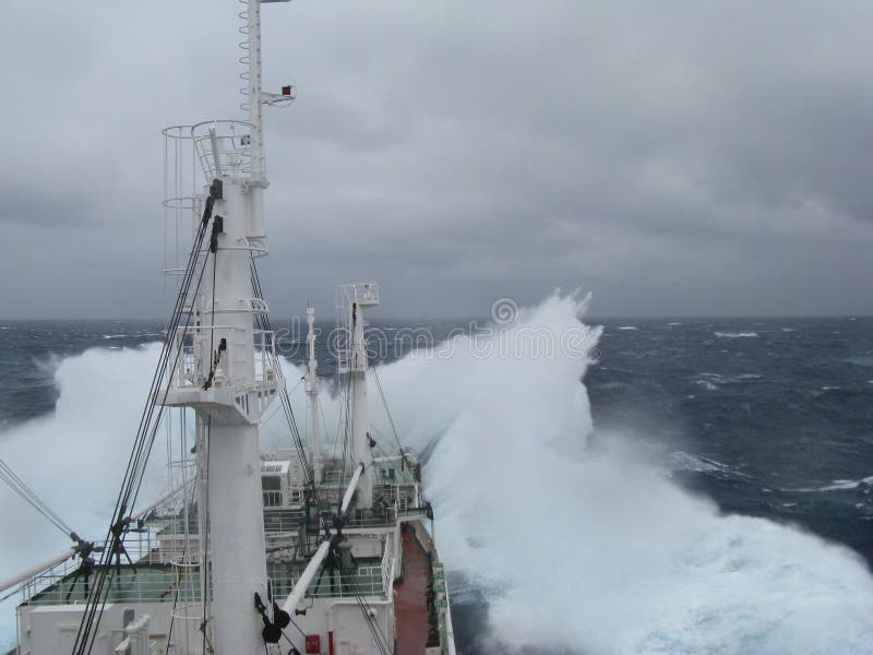 Ship in the ocean stock image. Image of ocea, trip, clouds - 116670221