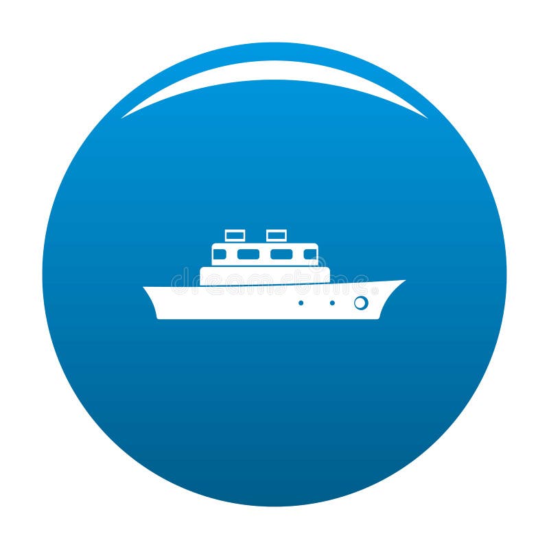 Ship ocean icon blue stock illustration. Illustration of freight ...