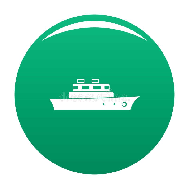 Ship Ocean Icon Vector Green Stock Vector - Illustration of isolated ...