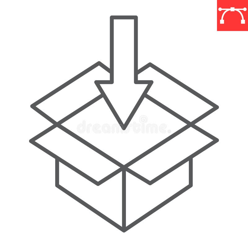 Ship order line icon stock vector. Illustration of parcel - 314243465