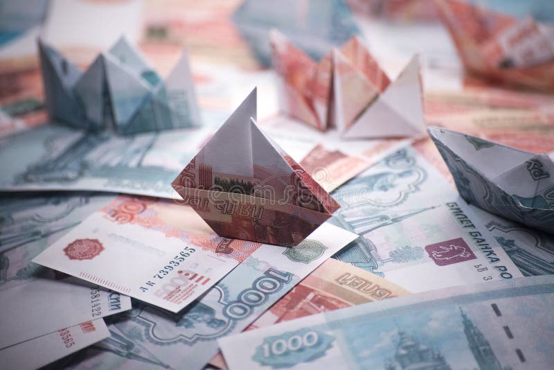 Ship origami banknotes stock image. Image of debt, banking - 89012249