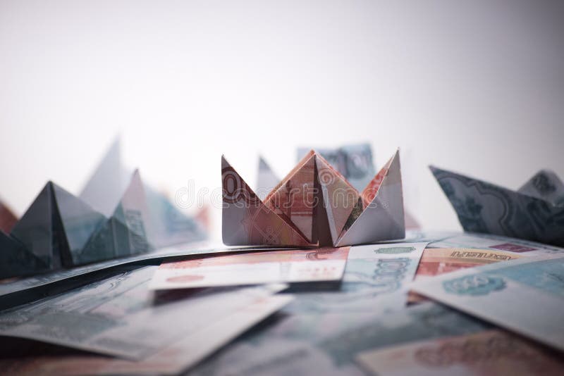 Ship origami banknotes stock image. Image of economy - 89012405