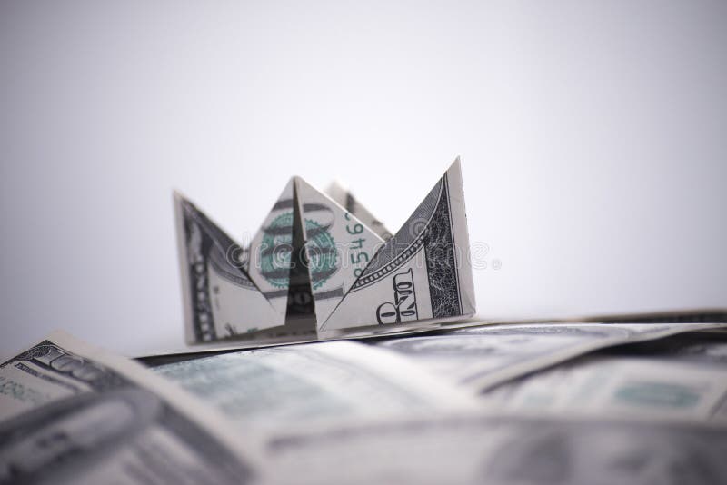 Ship origami banknotes stock image. Image of finance - 89012631