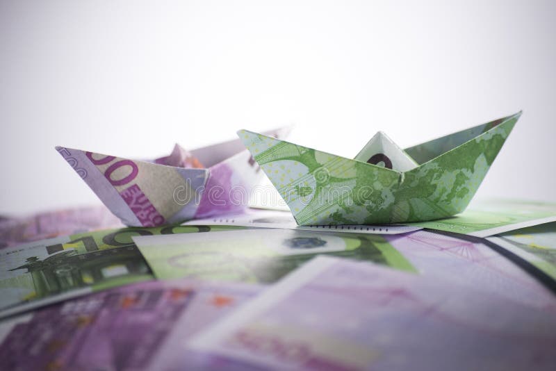 Ship origami banknotes stock image. Image of banking - 89013271