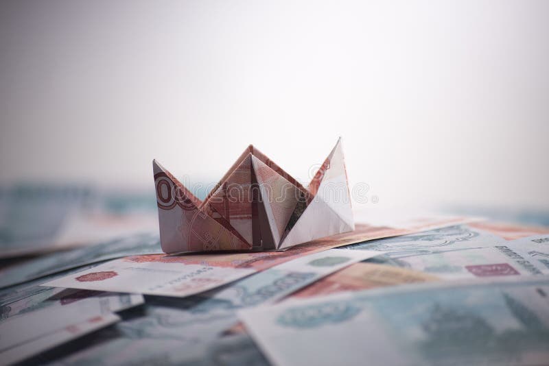 Ship origami banknotes stock photo. Image of bank, banking - 89014582