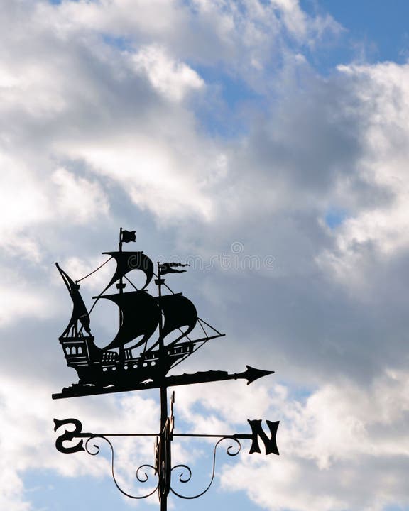 Ship Outline Weather Vane stock image. Image of arrow - 25132665