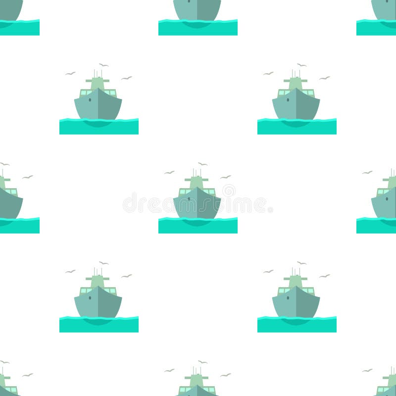 Ship Pattern Seamless Vector Stock Illustration - Illustration of ...