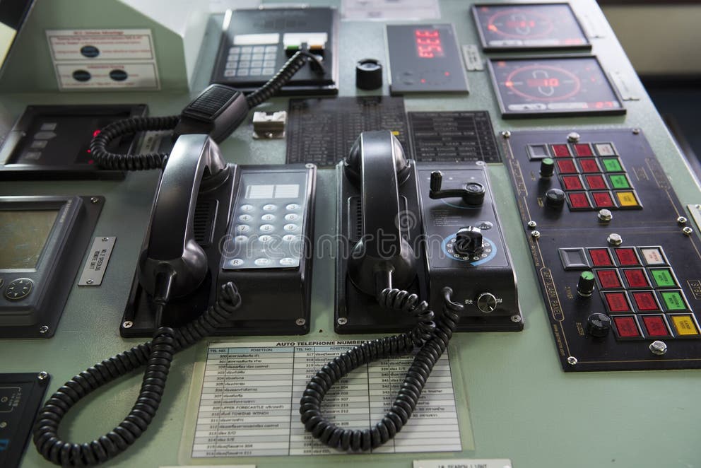 Ship Phone in Tanker Black. Stock Photo - Image of dashboard ...