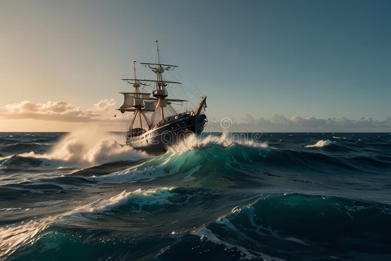 A Ship Photo ,running in the Ocean Wave 2 Stock Photo - Image of ship ...
