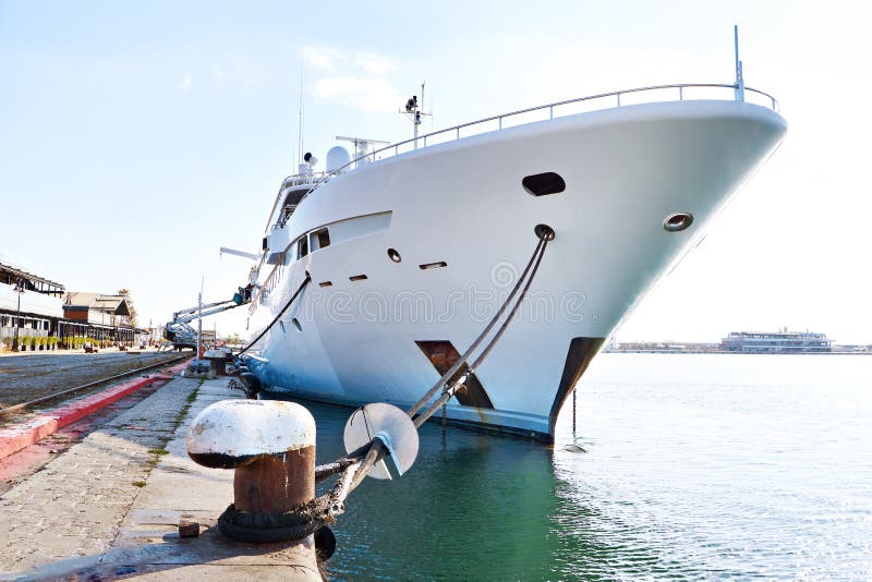 Ship at pier in port stock photo. Image of industry - 259999390