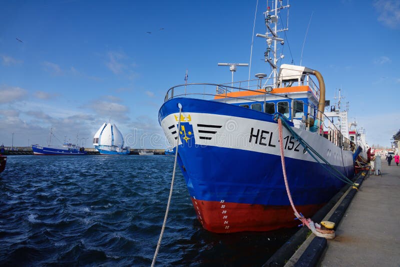 Ship at the Pier Standing at the Pier the City of Hel Poland Editorial ...