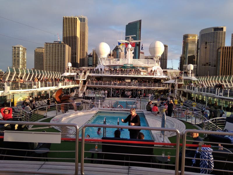 Ship Pool Hotel Bar Tourist Editorial Photography - Image of pool, ship ...