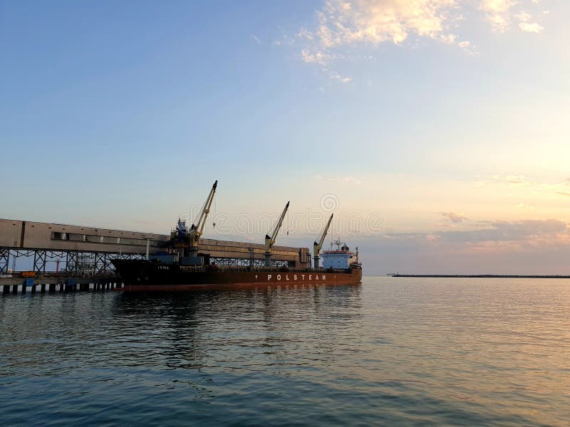 The Ship in the Port of Tuapse Editorial Image - Image of ferry, boat ...