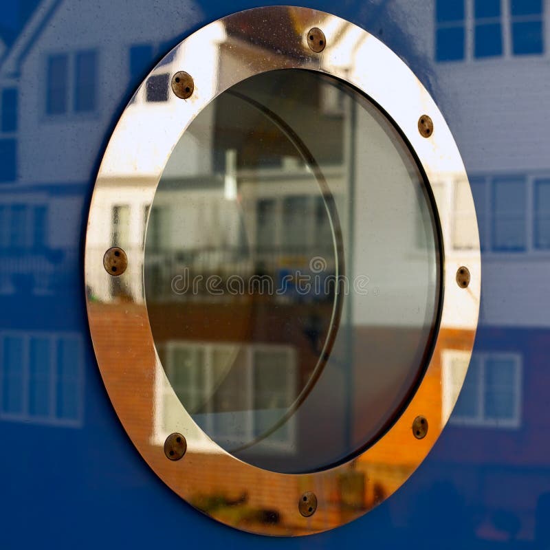 Ship porthole window stock photo. Image of blue, ship - 29542792