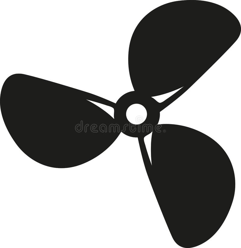 Ship propeller blade stock vector. Illustration of symbol - 107191661