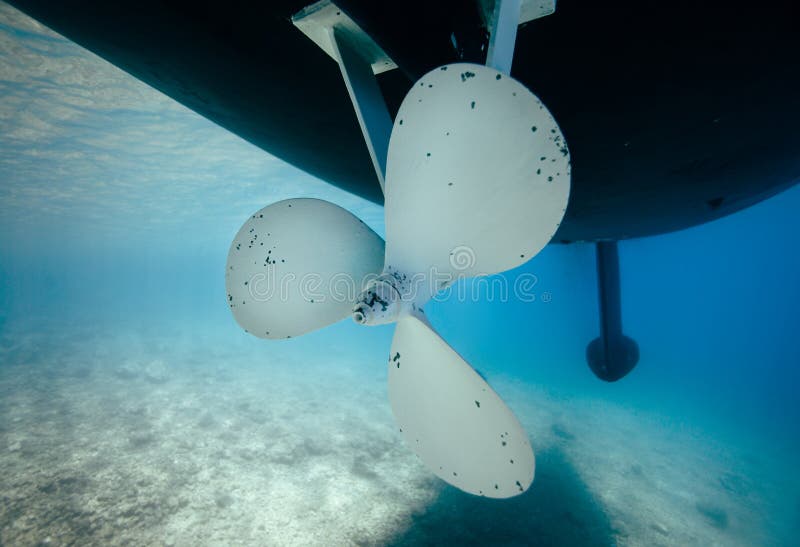Ship propeller underwater stock photo. Image of relaxation - 169146150