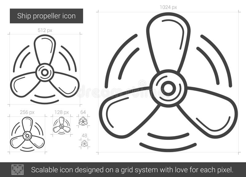 Boat Propeller Hand Drawn Outline Doodle Icon. Stock Vector ...