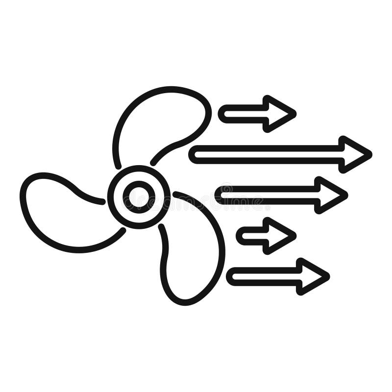 Ship Propeller Pushing Water with Arrows Showing Movement Direction ...