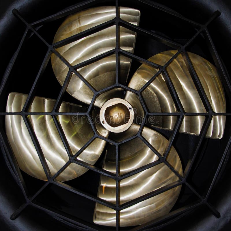 Ship Propeller Blade Frontal View Stock Photo - Image of technology ...