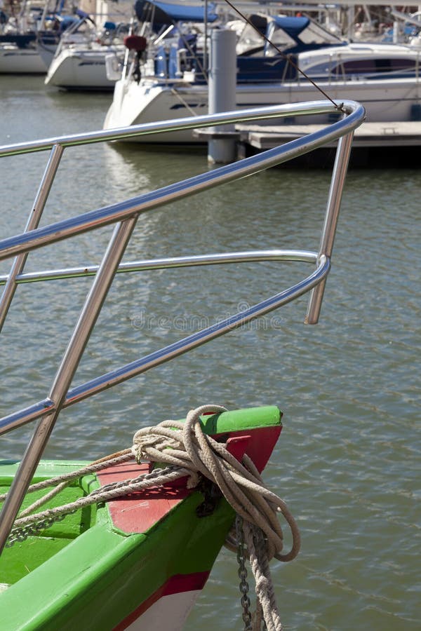 Ship prow stock photo. Image of yacht, boat, railing - 27289728