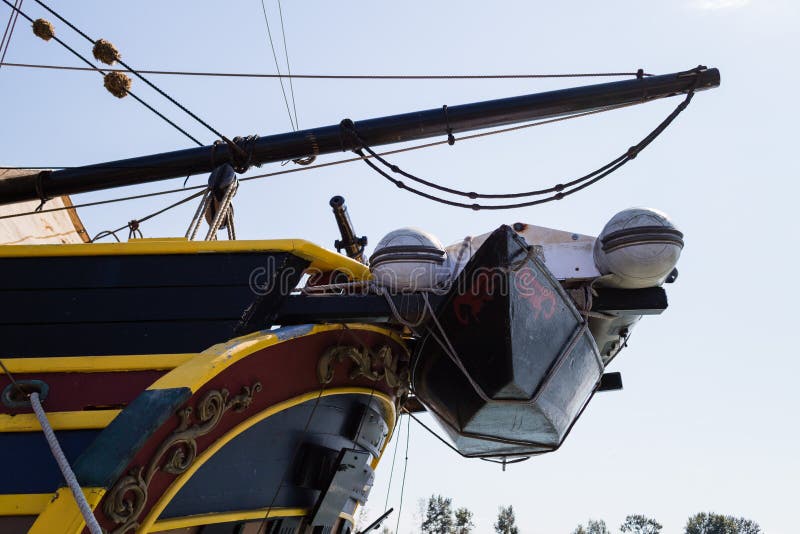 Ship prow on sunny day stock image. Image of prow, festival - 32937359