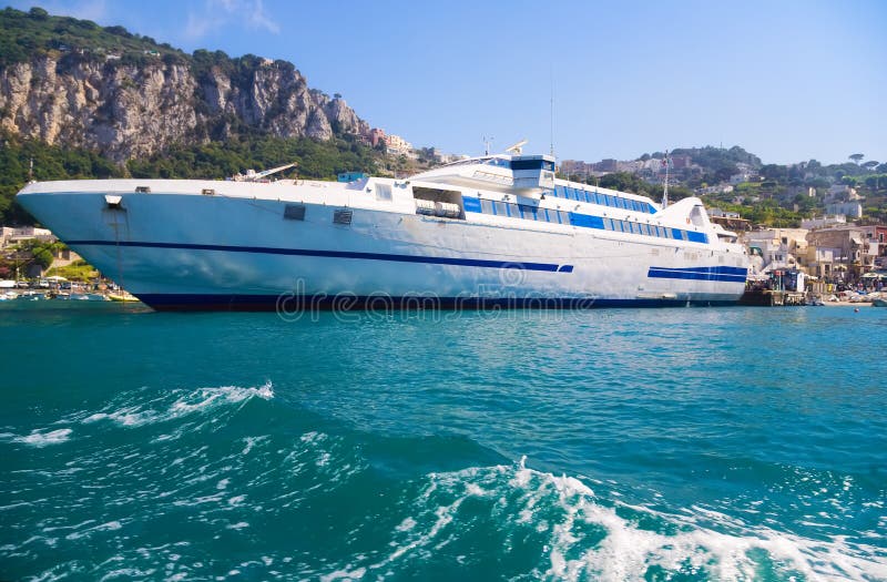 Ship beside quay stock photo. Image of island, seagoing - 9713994