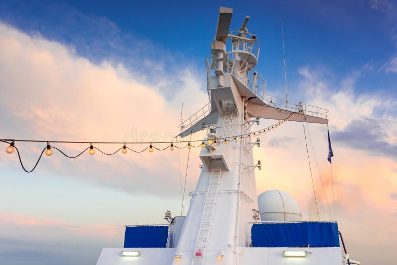 Ship radar tower stock photo. Image of naval, equipment - 72494742