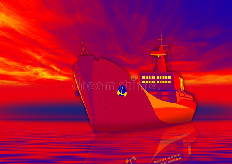Ship In Red Picture. Image: 3688357