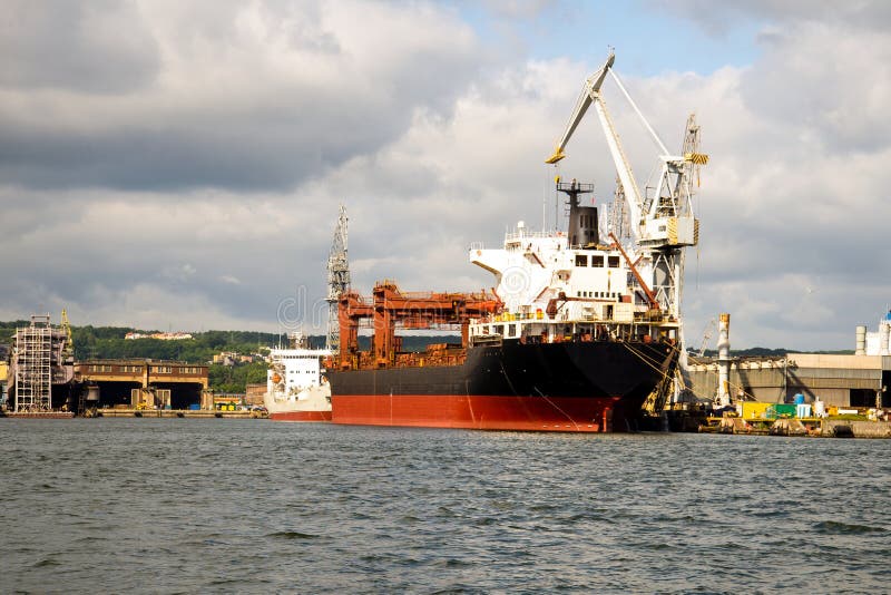 Ship at Shipyard for Repairs Stock Photo - Image of bade, cruise: 8883264