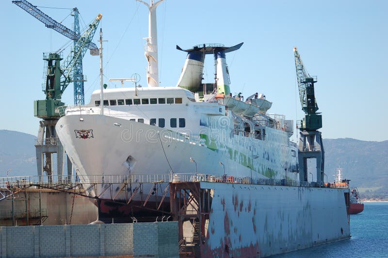 Ship repainting stock image. Image of morocco, mediterranean - 2101769
