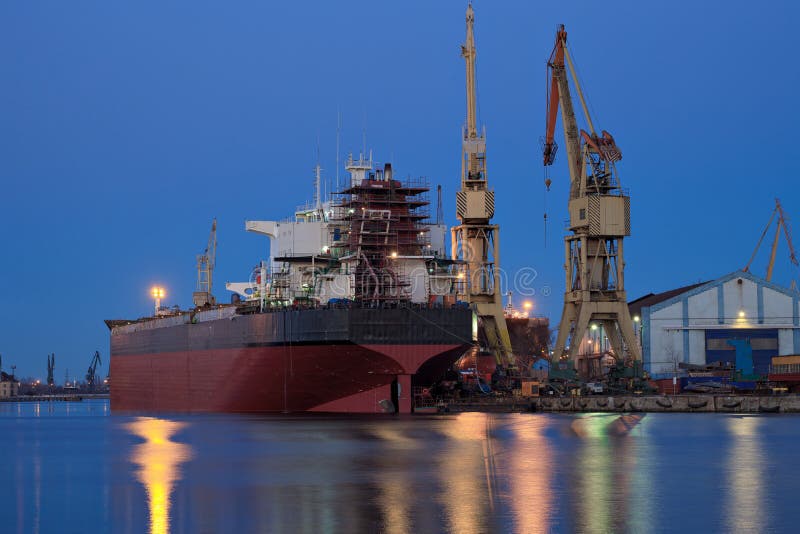 Ship repair stock photo. Image of blue, industrial, dock - 26479254