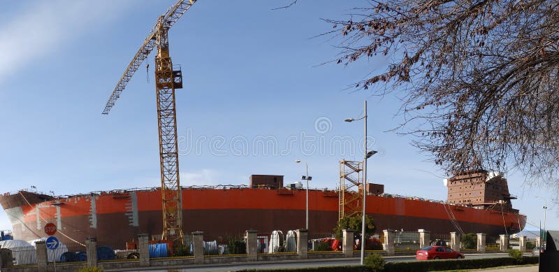 Repairing a Ship in Shipyard Stock Photo - Image of repaired, repairing ...