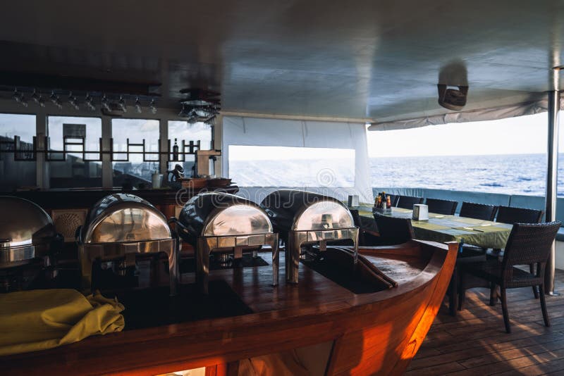 A Ship Restaurant Area, No People Stock Image - Image of interior ...