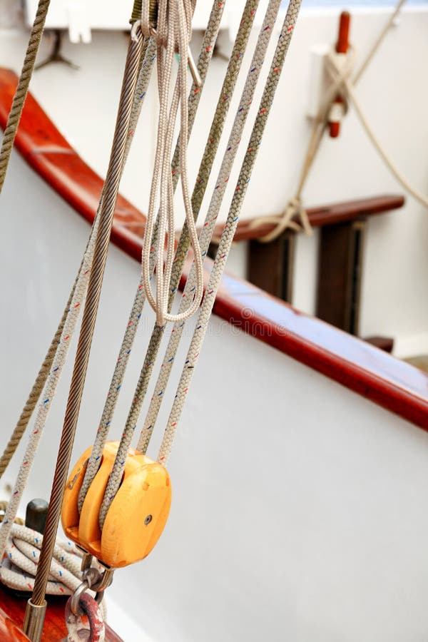 Ship rigging on old yacht stock photo. Image of move - 31398528