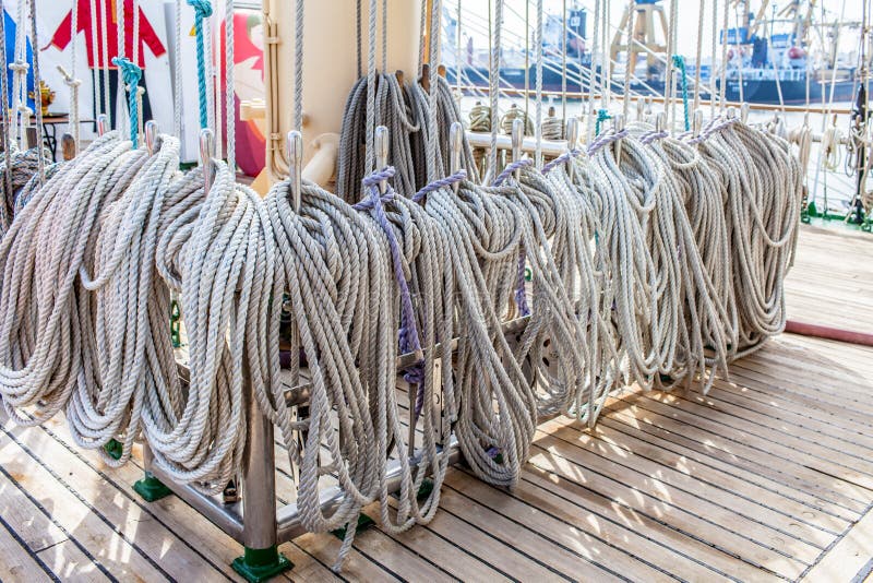 Ship Rigging stock image. Image of ship, blue, rope, cordage - 84043013