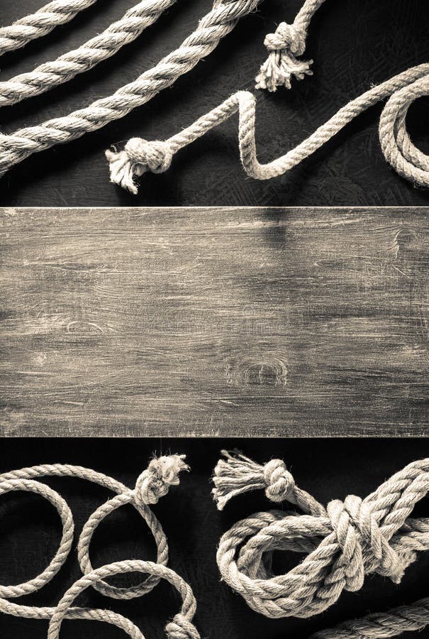 Ship rope at black stock photo. Image of fiber, aged - 146709092