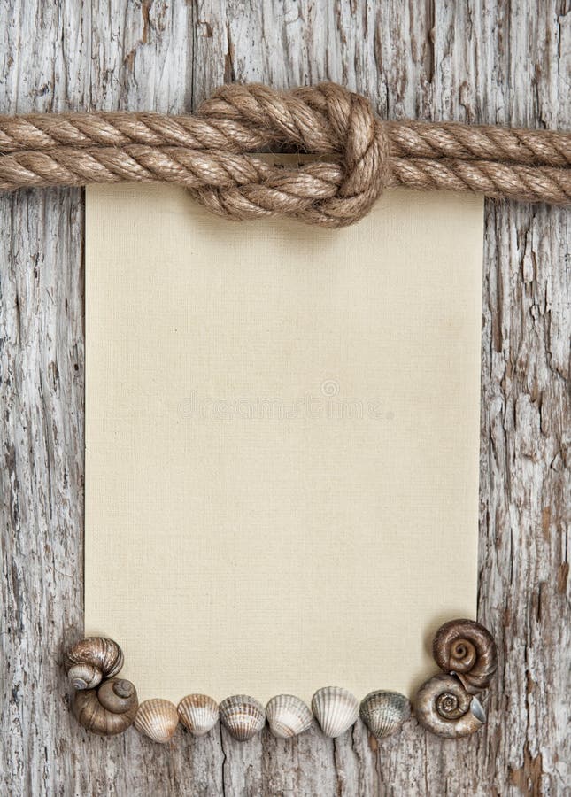 Ship Rope, Burlap and Wood Background Stock Photo - Image of card ...