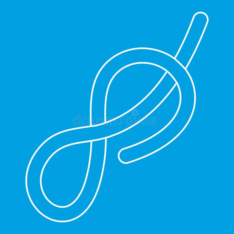 Ship rope icon outline stock vector. Illustration of climbing - 97661891