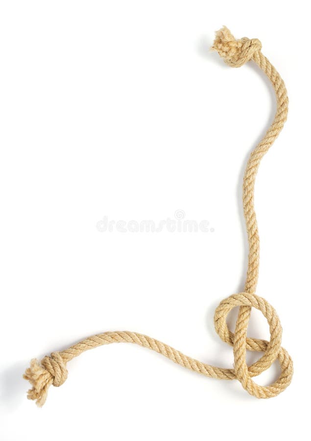 Ship Rope Isolated on White Stock Photo - Image of navy, border: 135905794