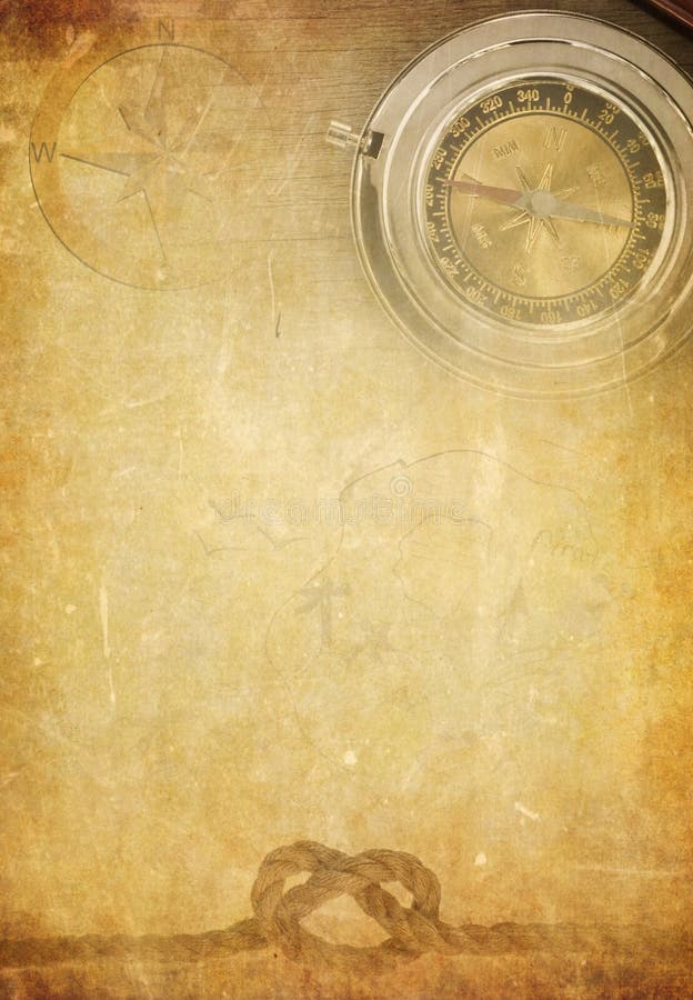 Ship Rope on Old Paper Parchment Background Stock Photo - Image of note ...