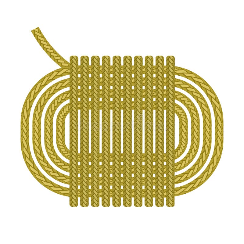 Ship Rope Roll Icon Isolated on White Background Stock Vector ...