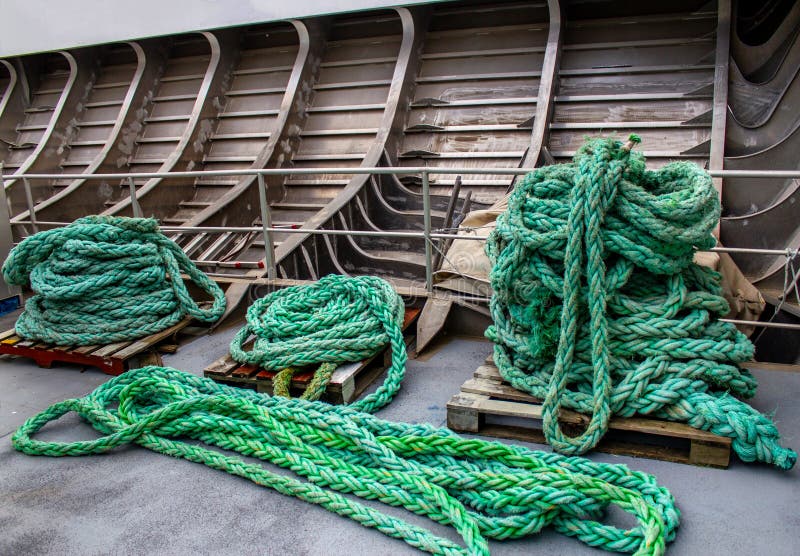 Ship Rope Stack for Nautical Vessel Stock Image - Image of ship ...
