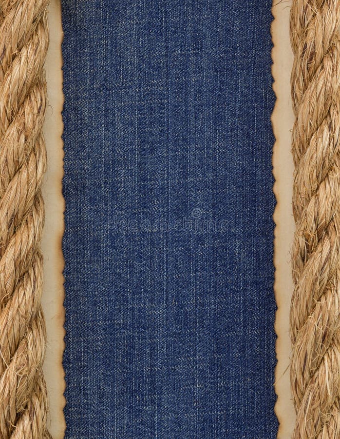 Ship Ropes on Jeans Background Stock Photo - Image of blue, natural ...