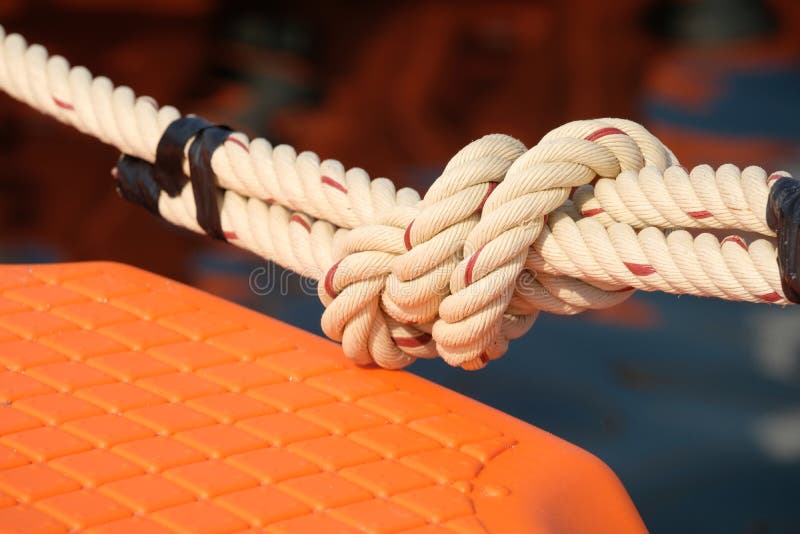 Ship Ropes with Knot for Safty Stock Image - Image of sailor, tight ...