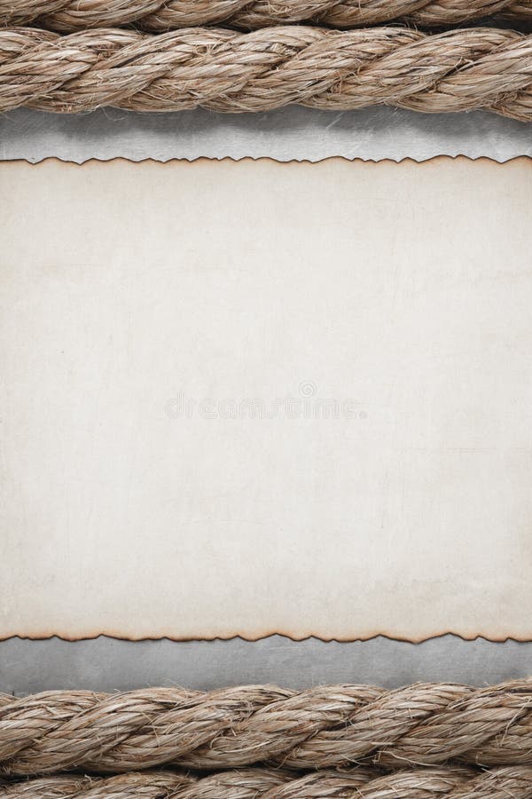 Ship Ropes and Parchment Background Stock Photo - Image of background ...